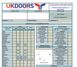Order Form - UK Doors Midlands